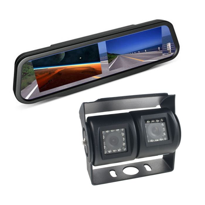 Maxxcount Twin camera met 4 inch achteruitkijkspiegel