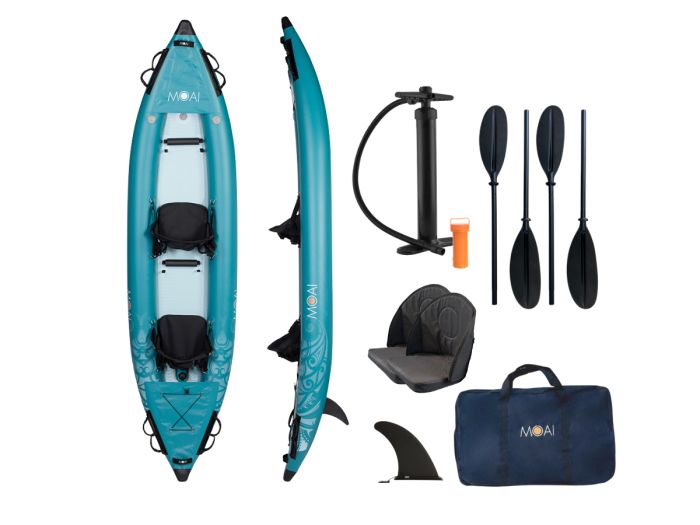 MOAI TANGALOA 2 Persoons Opblaasbare Kajak Set