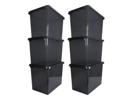 Sunware comfort Line set van 6 72L opbergbox - grijs