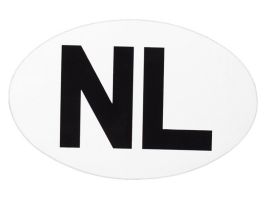 NL sticker wit